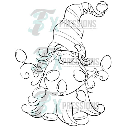 gnome coloring pages christmas