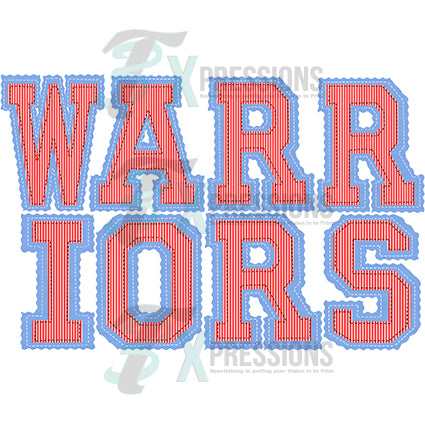 Warriors Red and Light Blue - 3T Xpressions