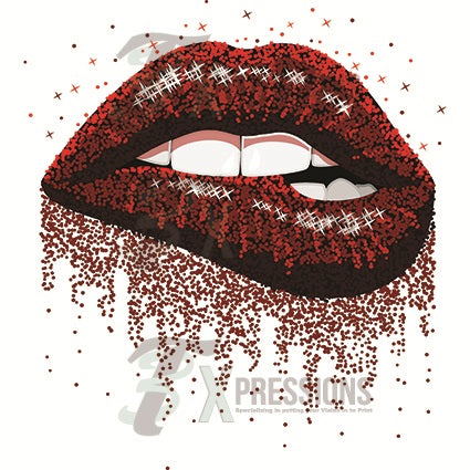 Red Glitter Lips - 3T Xpressions