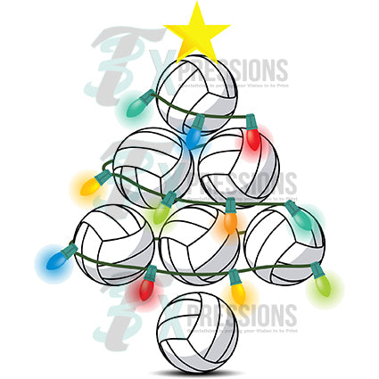 Volleyball Christmas Tree - 3T Xpressions