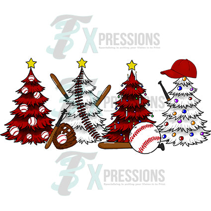 Baseball Christmas Tree - 3T Xpressions
