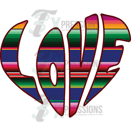 Serape Love heart - 3T Xpressions